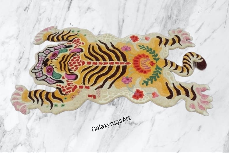 Hand Tufted Tibetan Tiger Rug New Pattern / Animal Rug Carpet - Etsy
