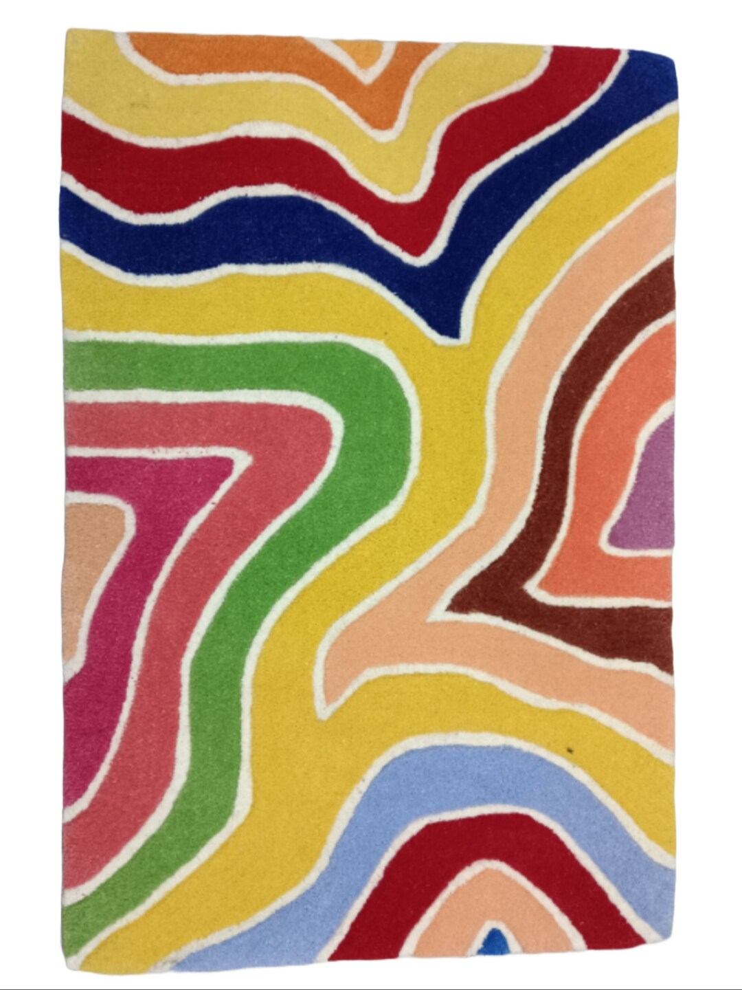 Irregular Amoeba Shaped Rug Hand-tufted 100% Wool Handmade Area Rug ...