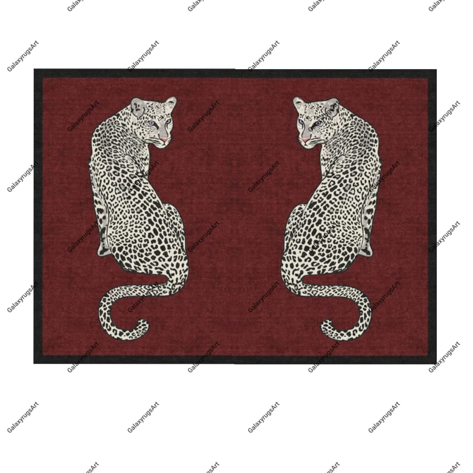 Twins Tiger Saw Art Rug Tibetan Tiger Print Hand-tufted 100% - Etsy