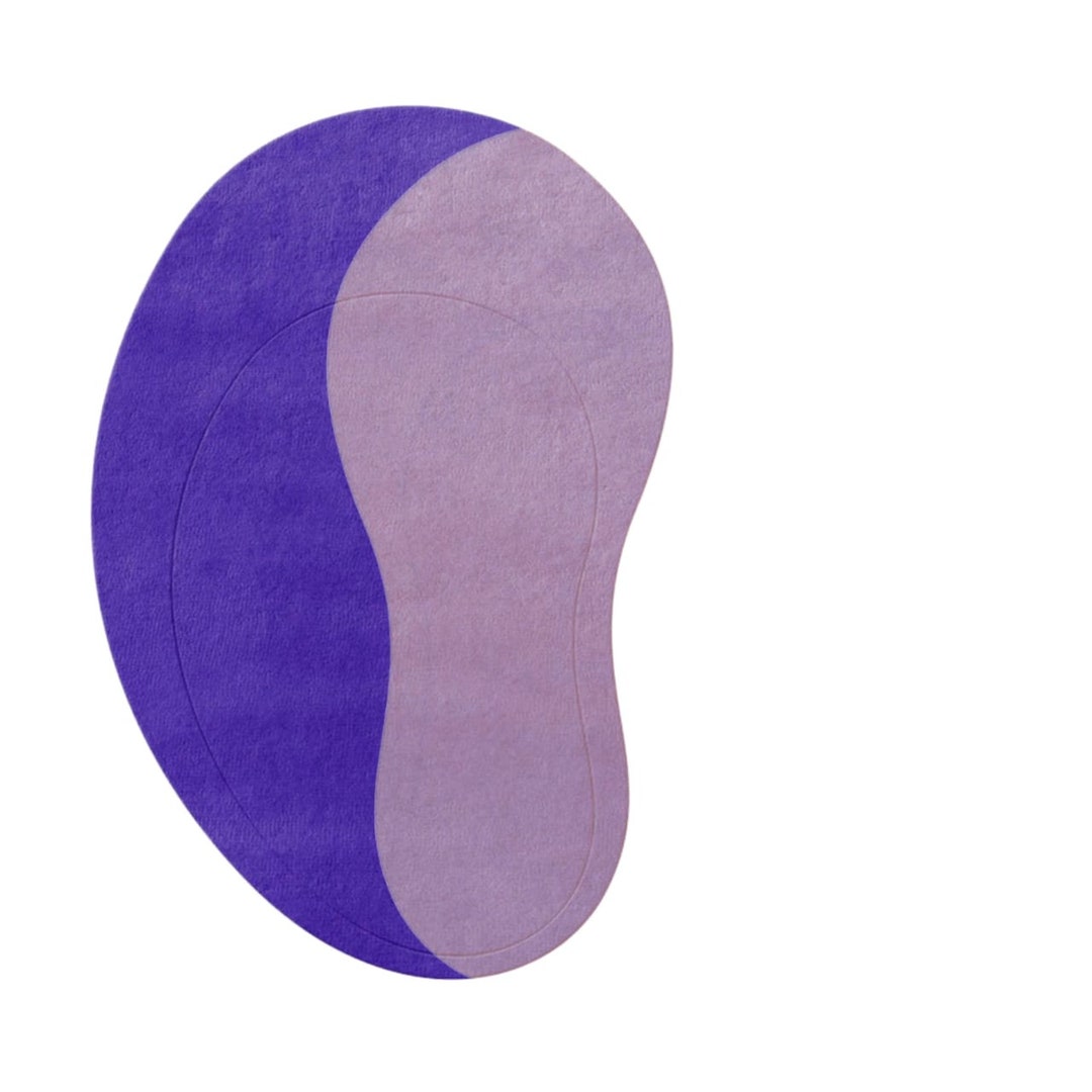 Kidney Shaped Irregular Handmade Wool Designer Tufted Area Rug for ...