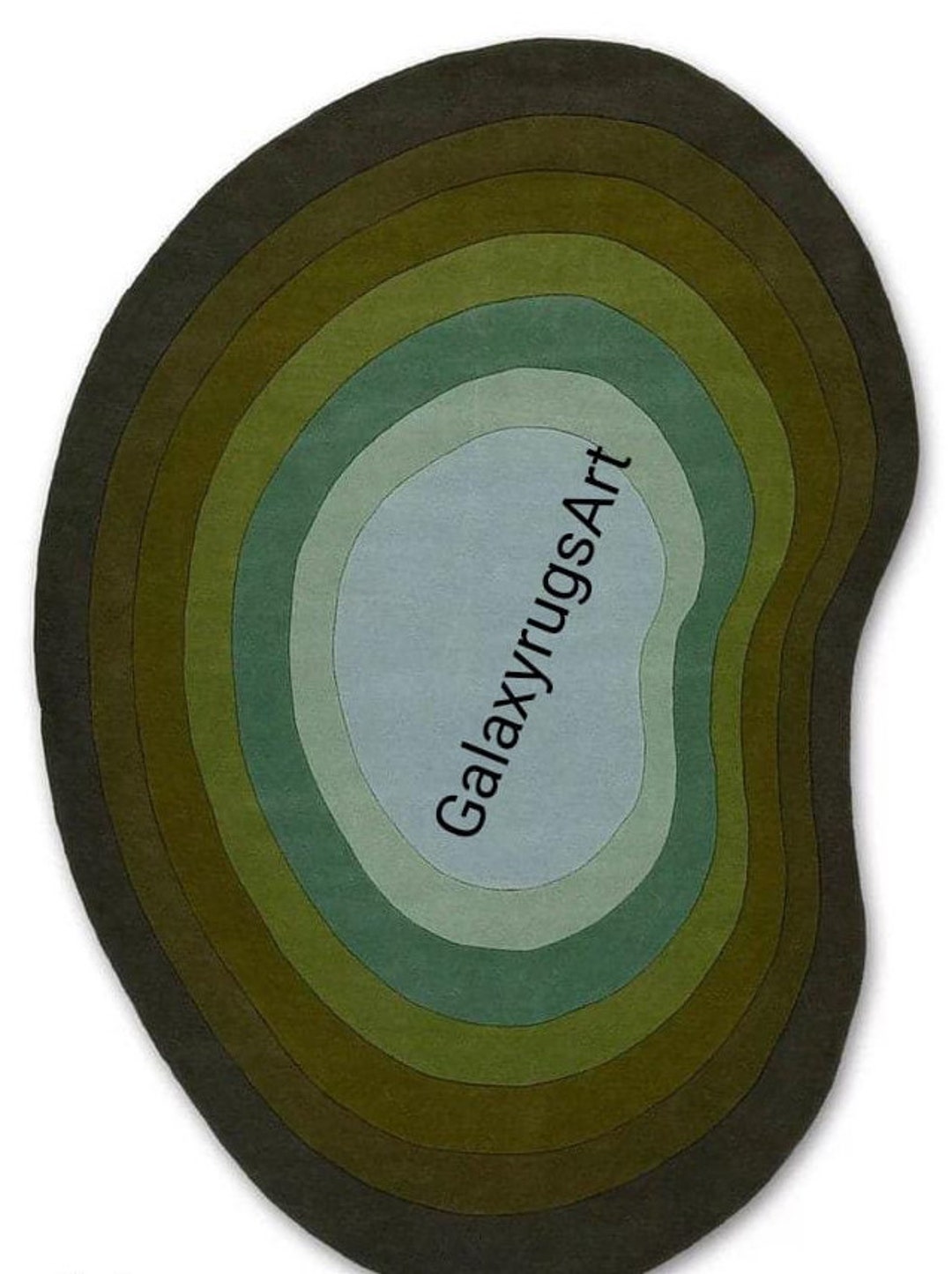 Kidney Inside Kidney Shape Modern Area Rugs Designer Rugs - Etsy