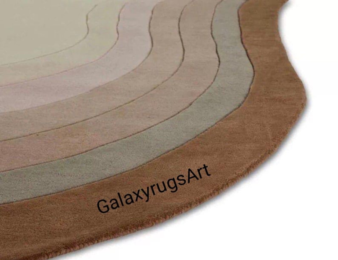 Kidney Inside Kidney Shape Modern Area Rugs Designer Rugs Irregular ...