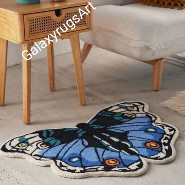 Butterfly Tufted Rug - Etsy