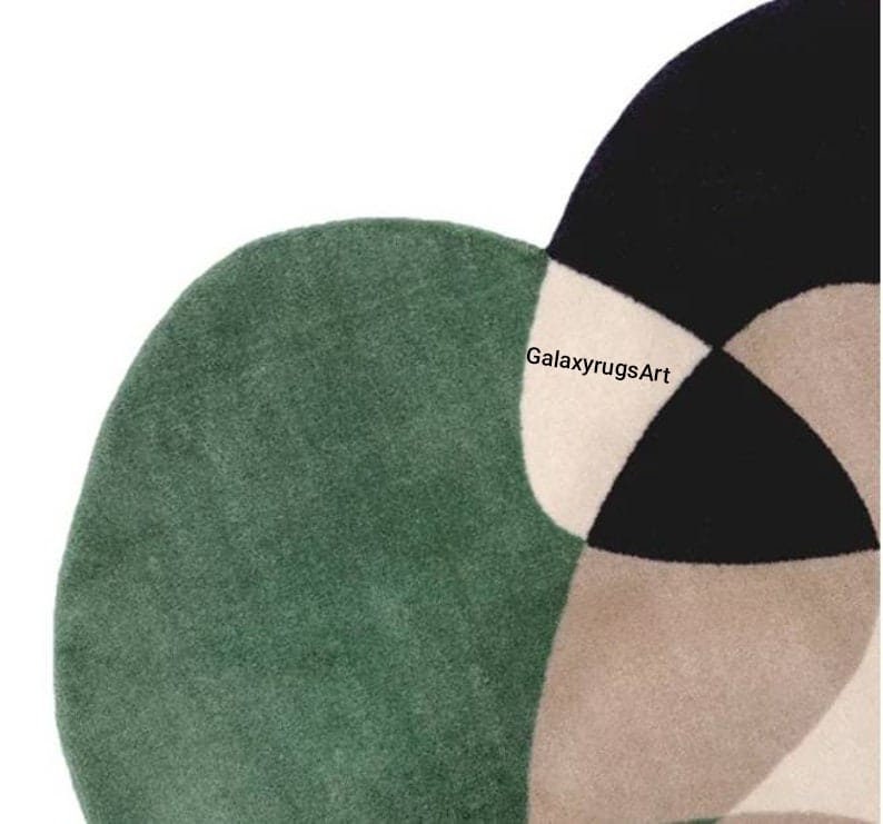 Irregular Shape Hand Tufted Rug/ Abstract Feel for Living - Etsy