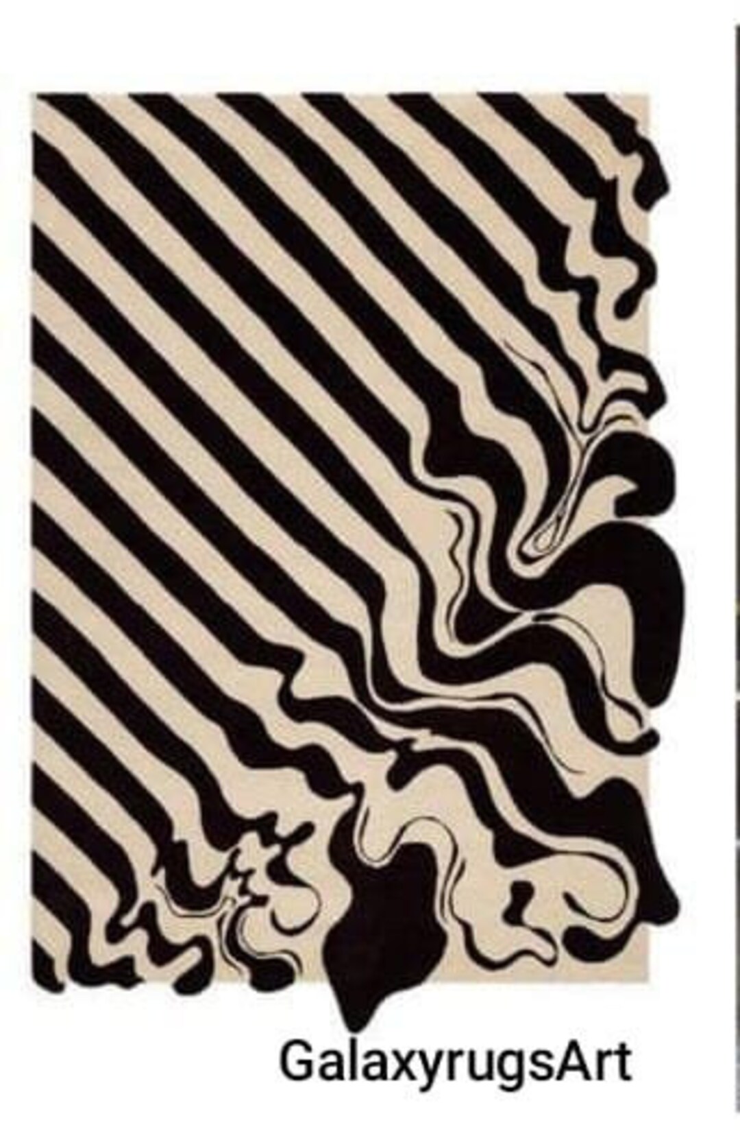 Melting Hand Tufted Rug/ Abstract Feel for Living Room/ Bedroom/ Home ...