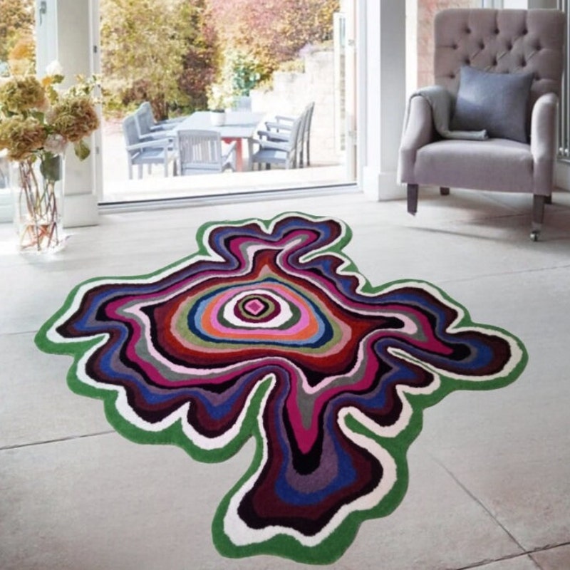 Hand Painted Rug - Etsy