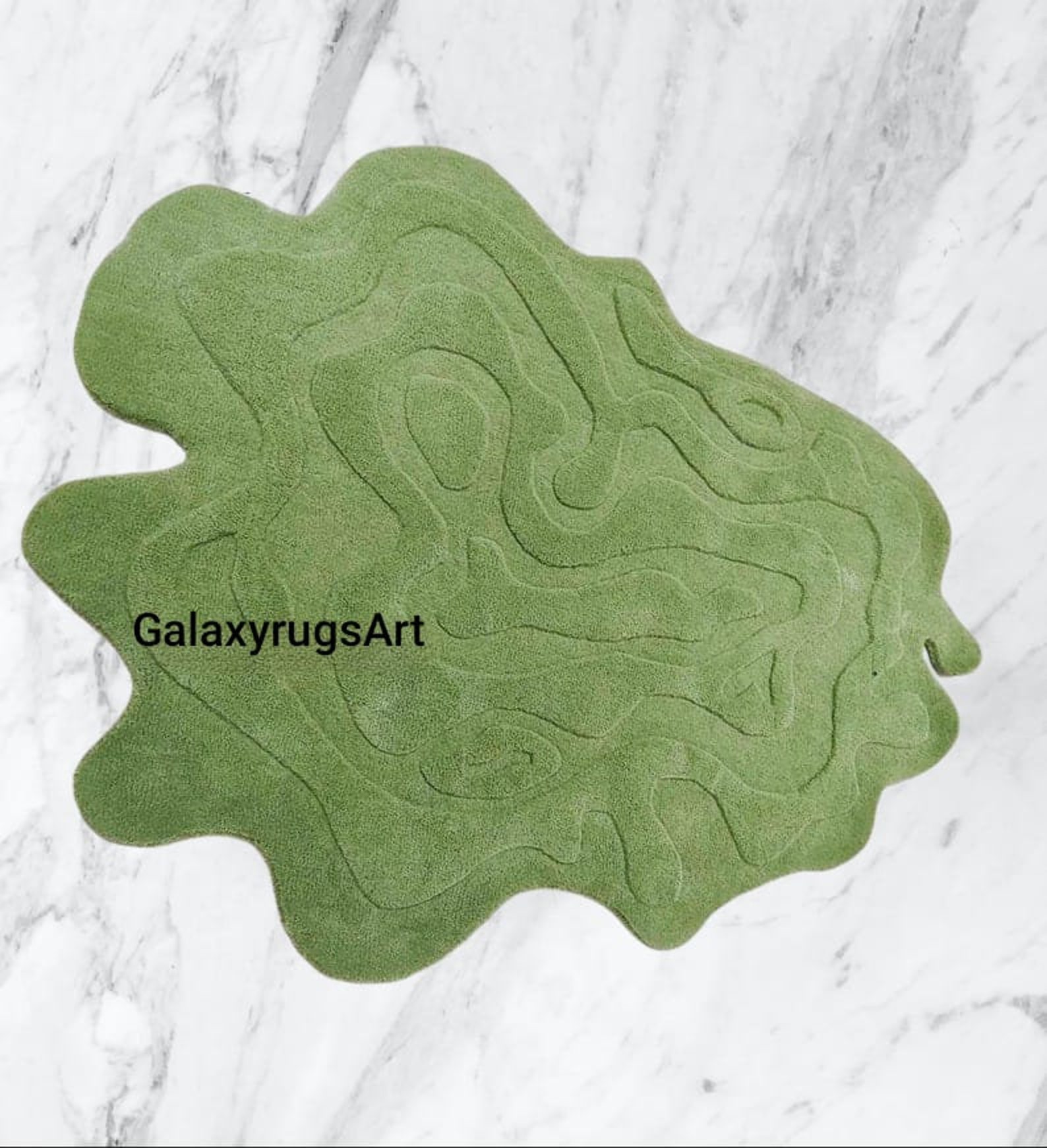 Amoeba Irregular Shaped Throw Rug Hand-tufted 100% Wool - Etsy