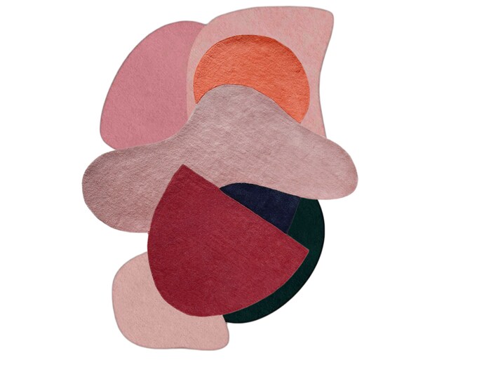 Modern Abstract Irregular Handmade Woolen Designer Tufted Area Rug for ...