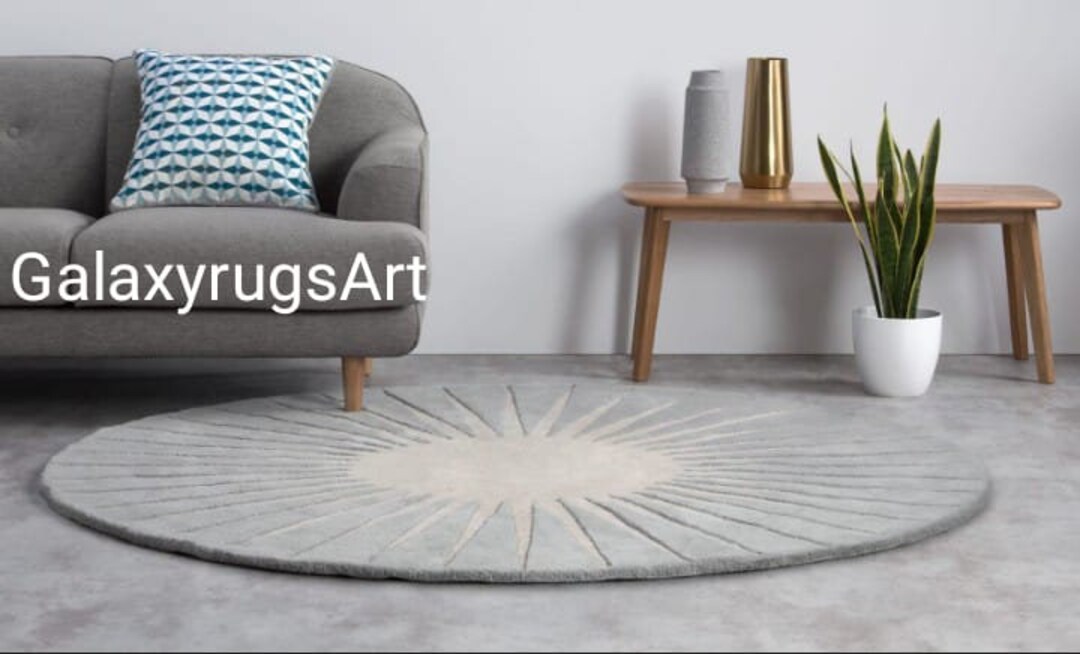 Handmade Tufted Rugs Modern Circle Design Handmade 100% Wool Tufted ...