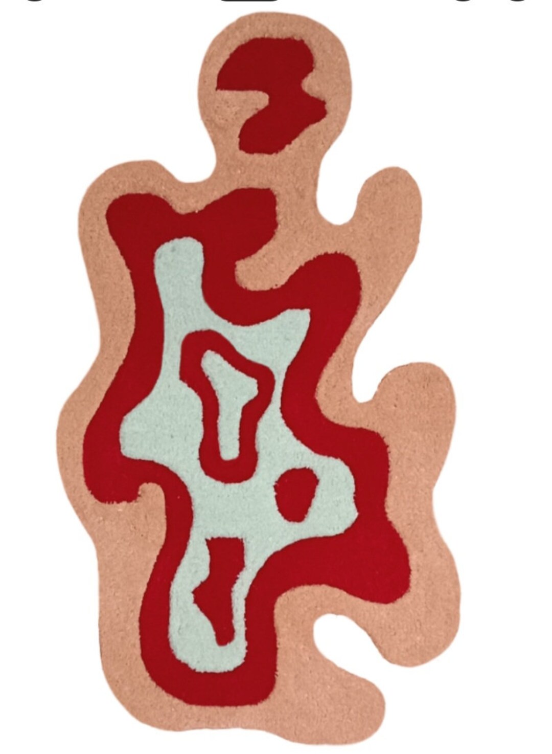 Irregular Amoeba Shaped Rug Hand-tufted 100% Wool Handmade Area Rug ...