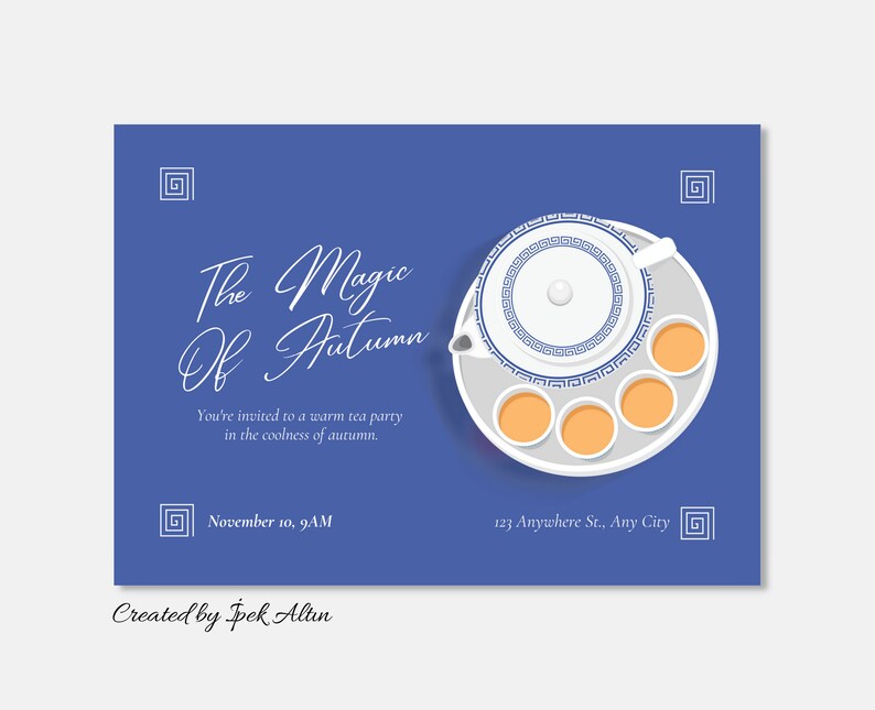 The Magic of Autumn: Tea Party Invitation Fall Tea Party Birthday ...