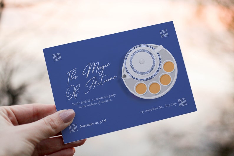 The Magic of Autumn: Tea Party Invitation Fall Tea Party Birthday ...