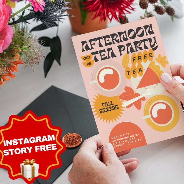 The Magic of Autumn: Tea Party Invitation Fall Tea Party Birthday ...