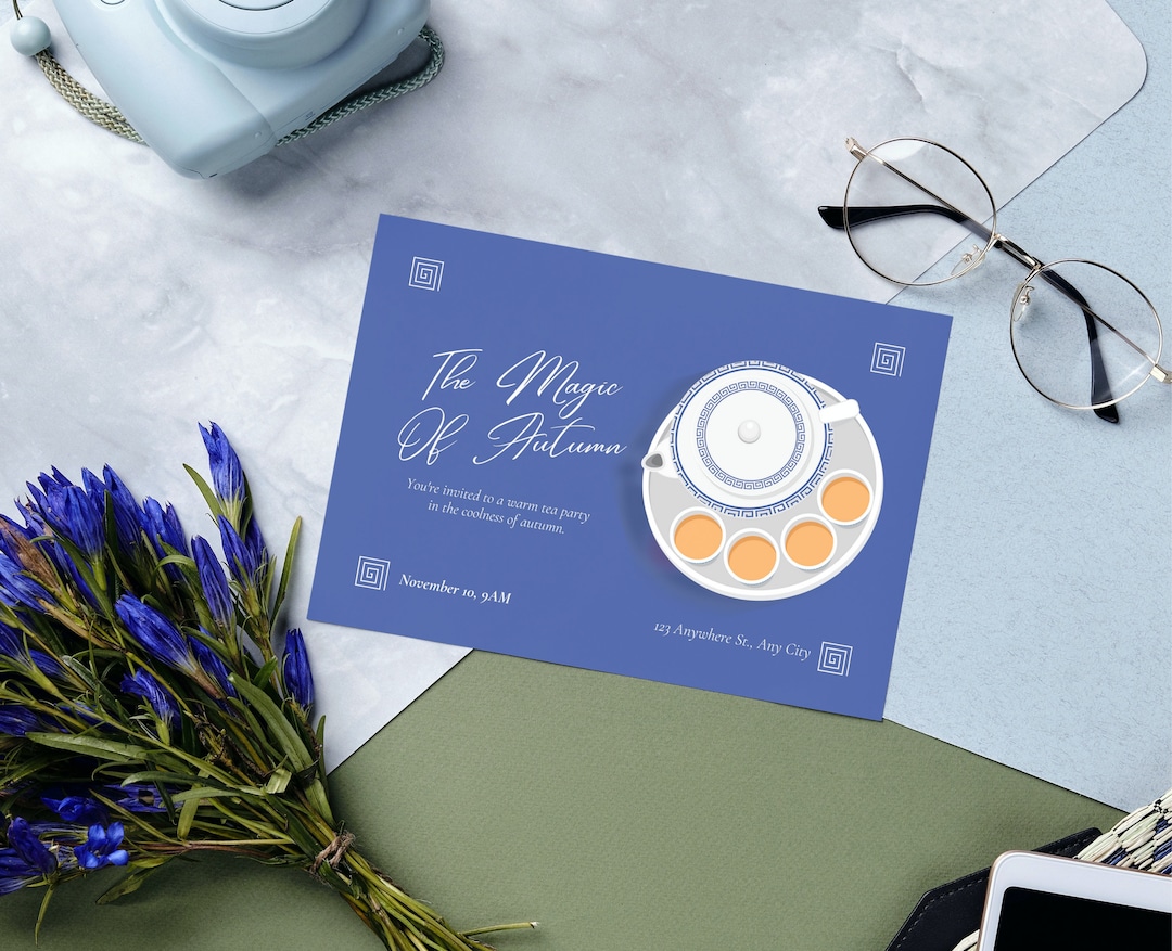 The Magic of Autumn: Tea Party Invitation Fall Tea Party Birthday ...