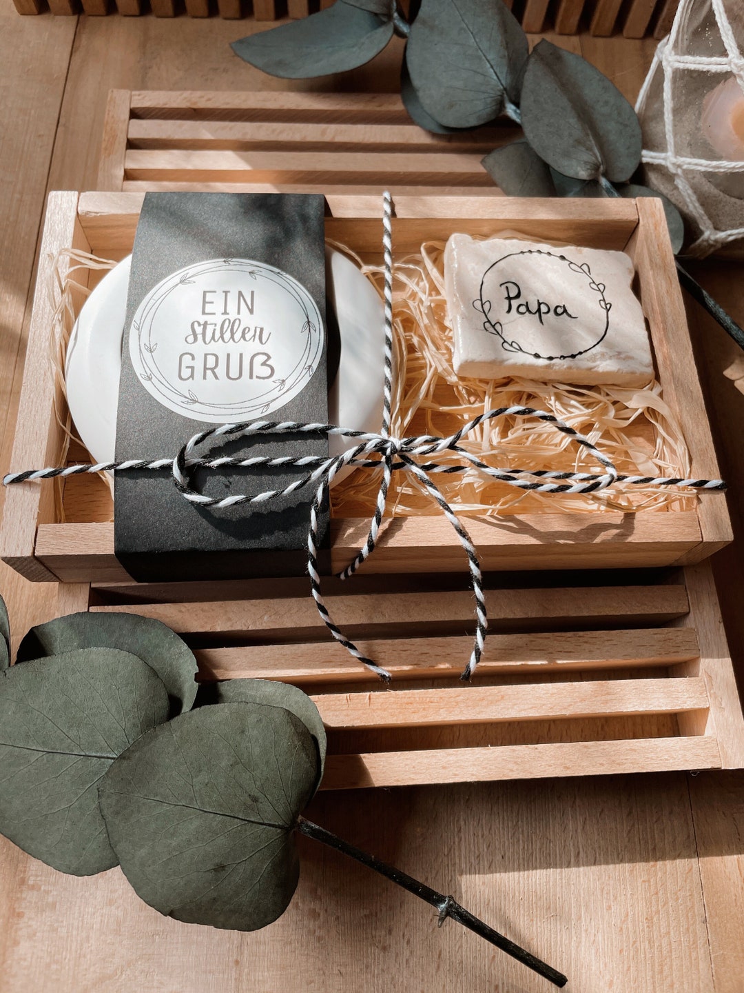 Personalized Mourning Gift A Silent Greeting. Memorial Stone, Candle ...