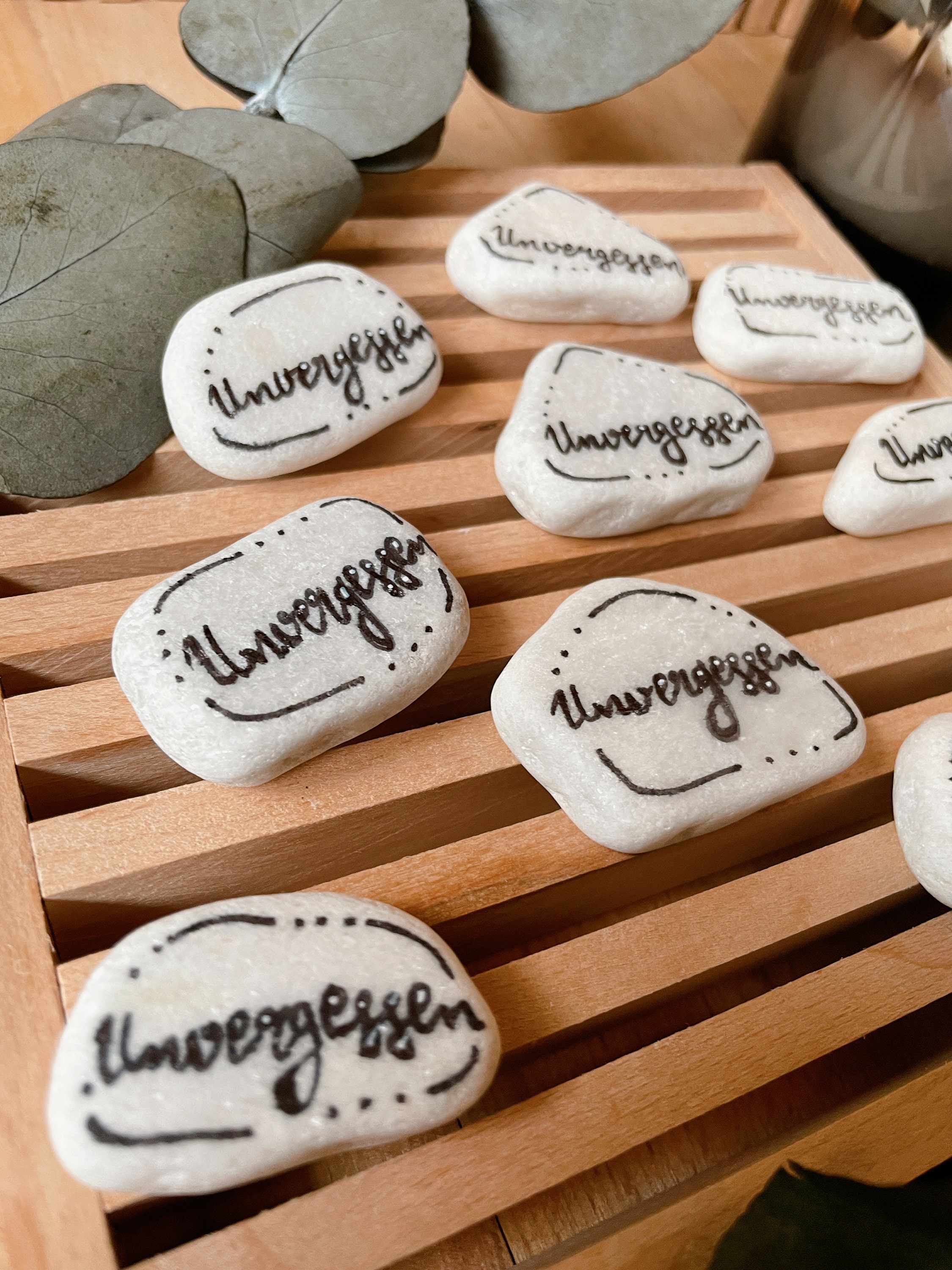 Small Memorial Stone in a Set You Are Missed. Unforgotten. Mourning ...