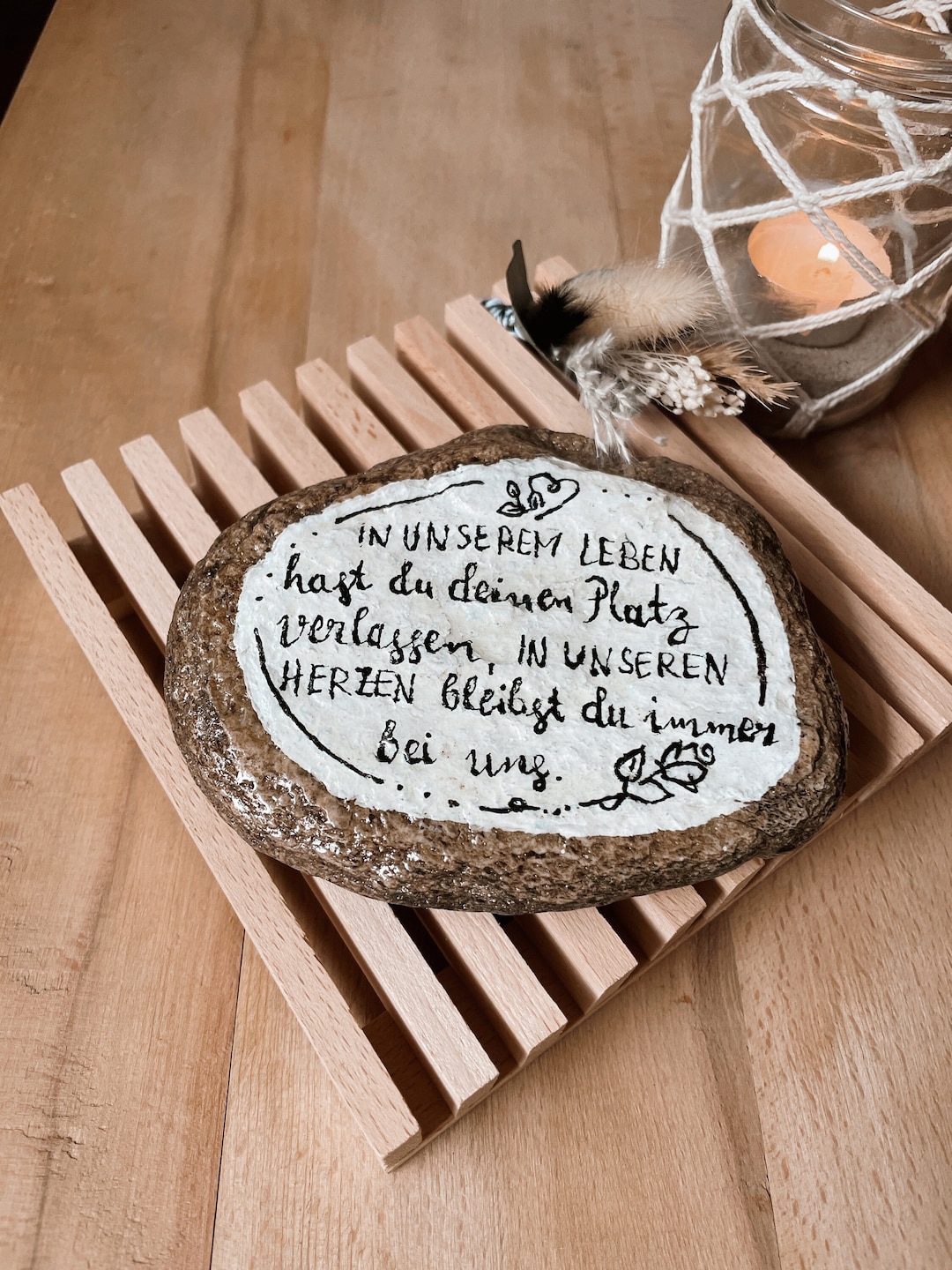 Trauerstein In unserem Leben hast du deinen Platz verlassen - Etsy.de