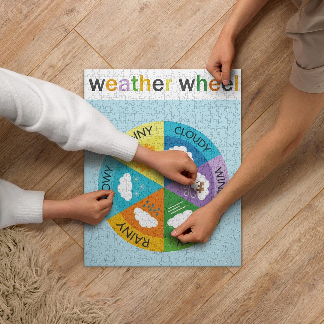 Weather Wheel Jigsaw Puzzle Educational Kids Toy Fun Learning Activity ...