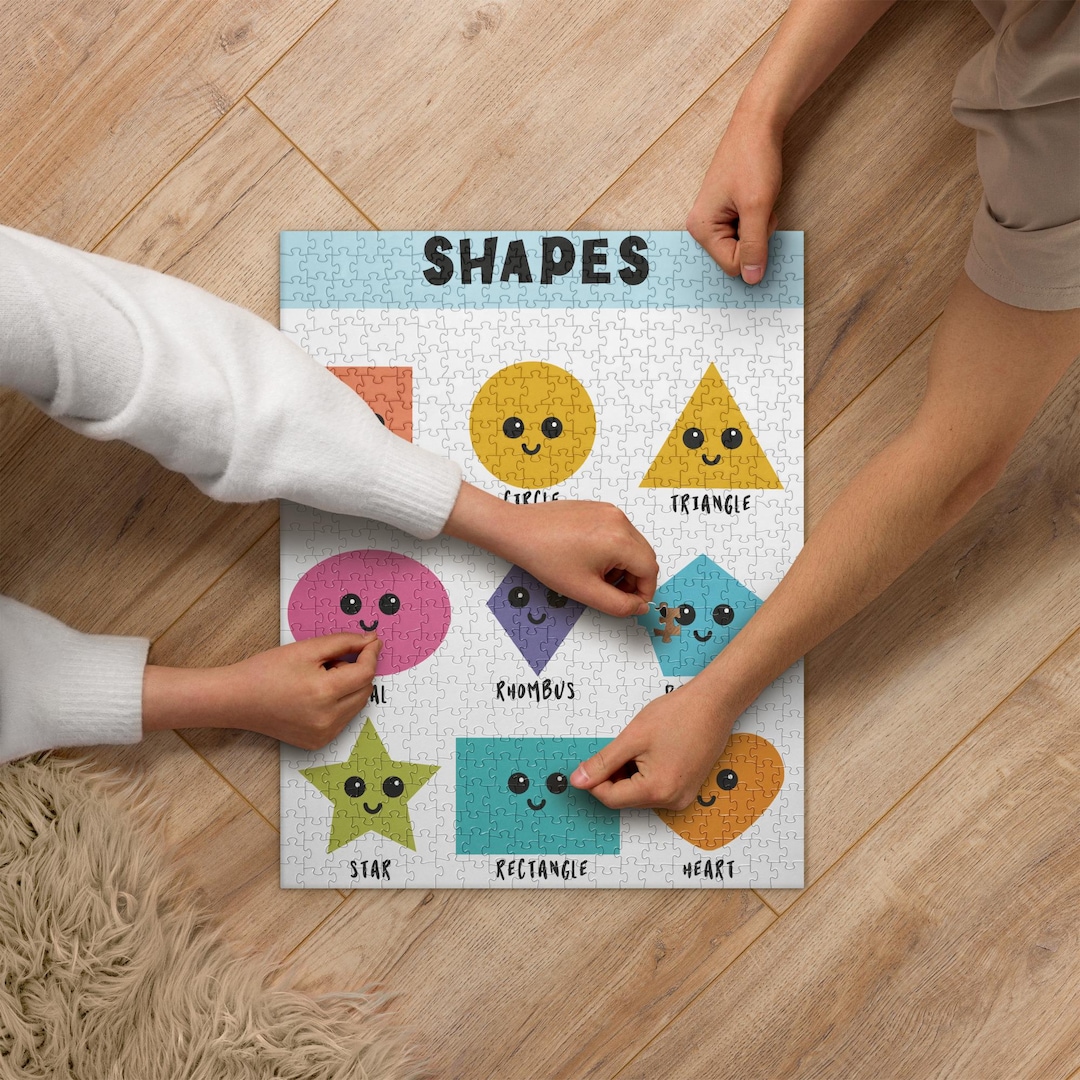 Shapes Jigsaw Puzzle Gift for Kids Educational Toy Fun Learning ...