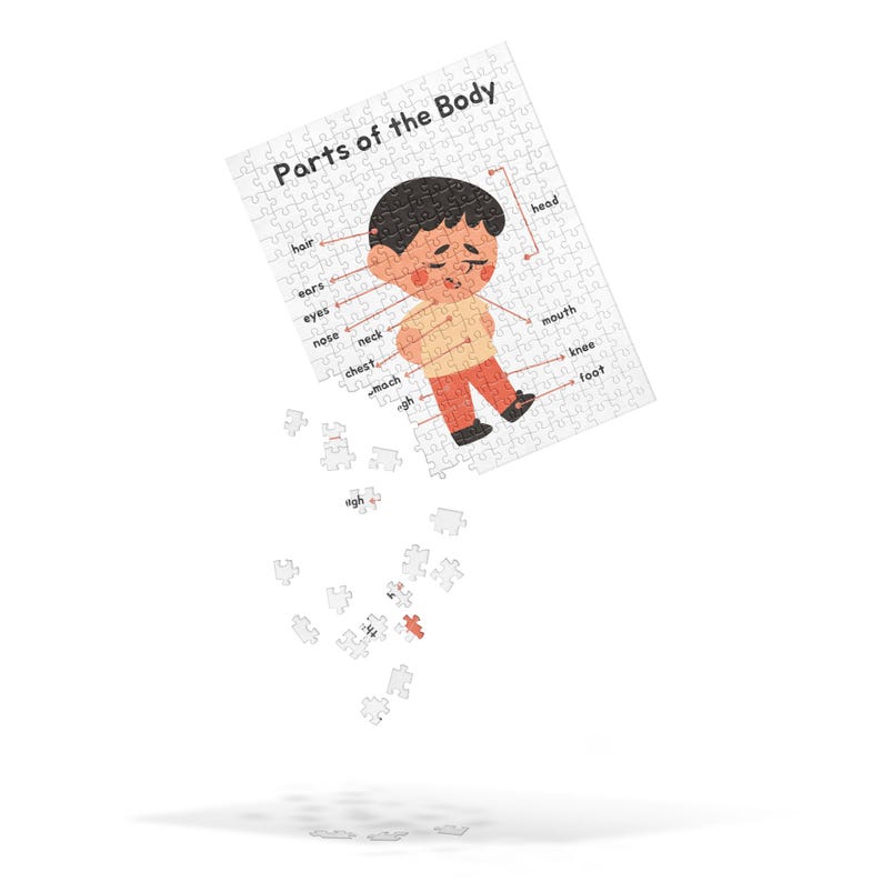 Anatomy Jigsaw Puzzle for Kids Educational Body Parts Learning Game Fun ...