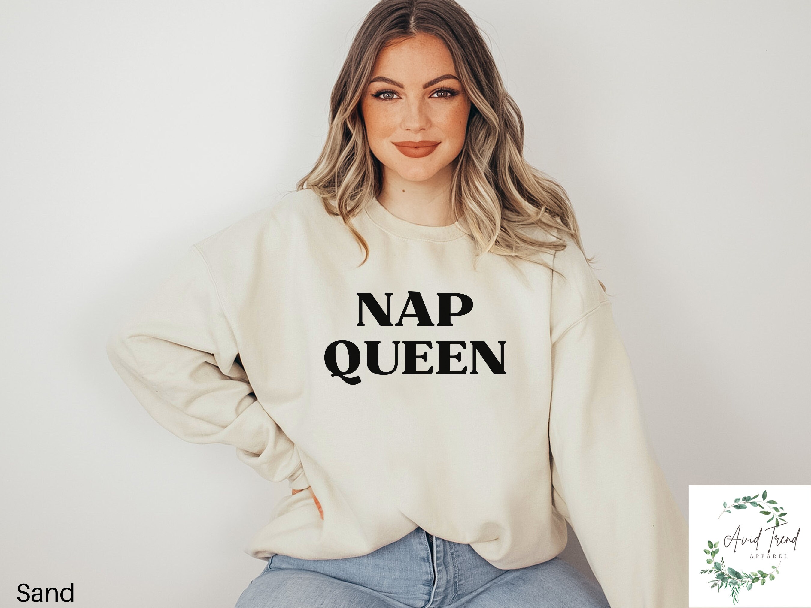 Nap Queen Sweatshirt, Cute Womens Sweatshirt, Funny Shirt, Napping ...