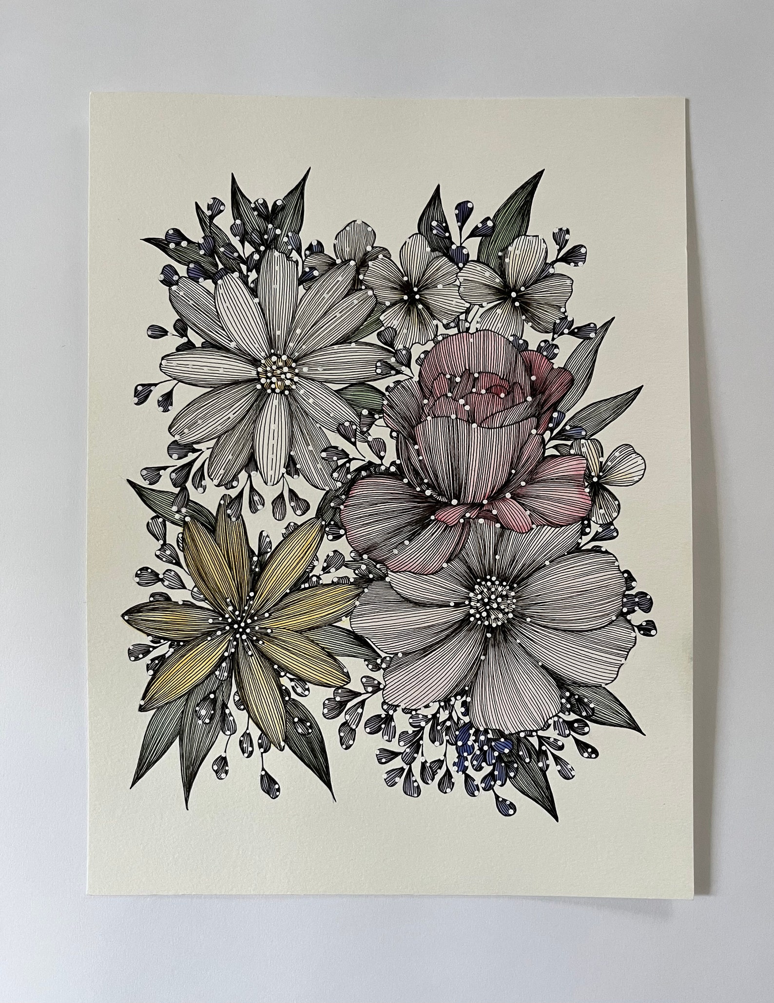 Floral Study #1 (original Artwork) - Etsy