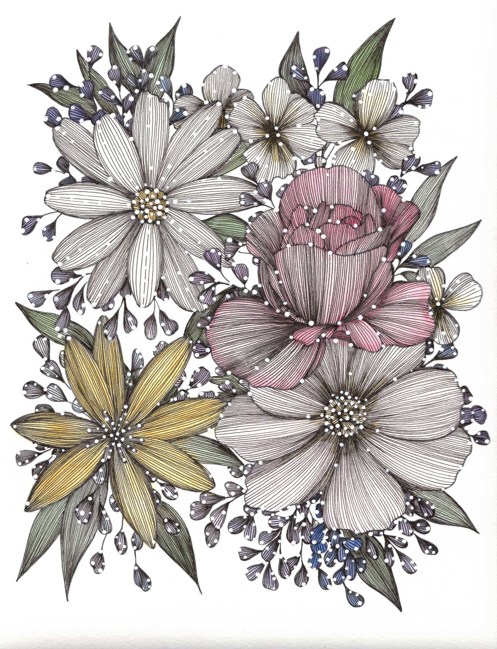 Floral Study #1 (original Artwork) - Etsy