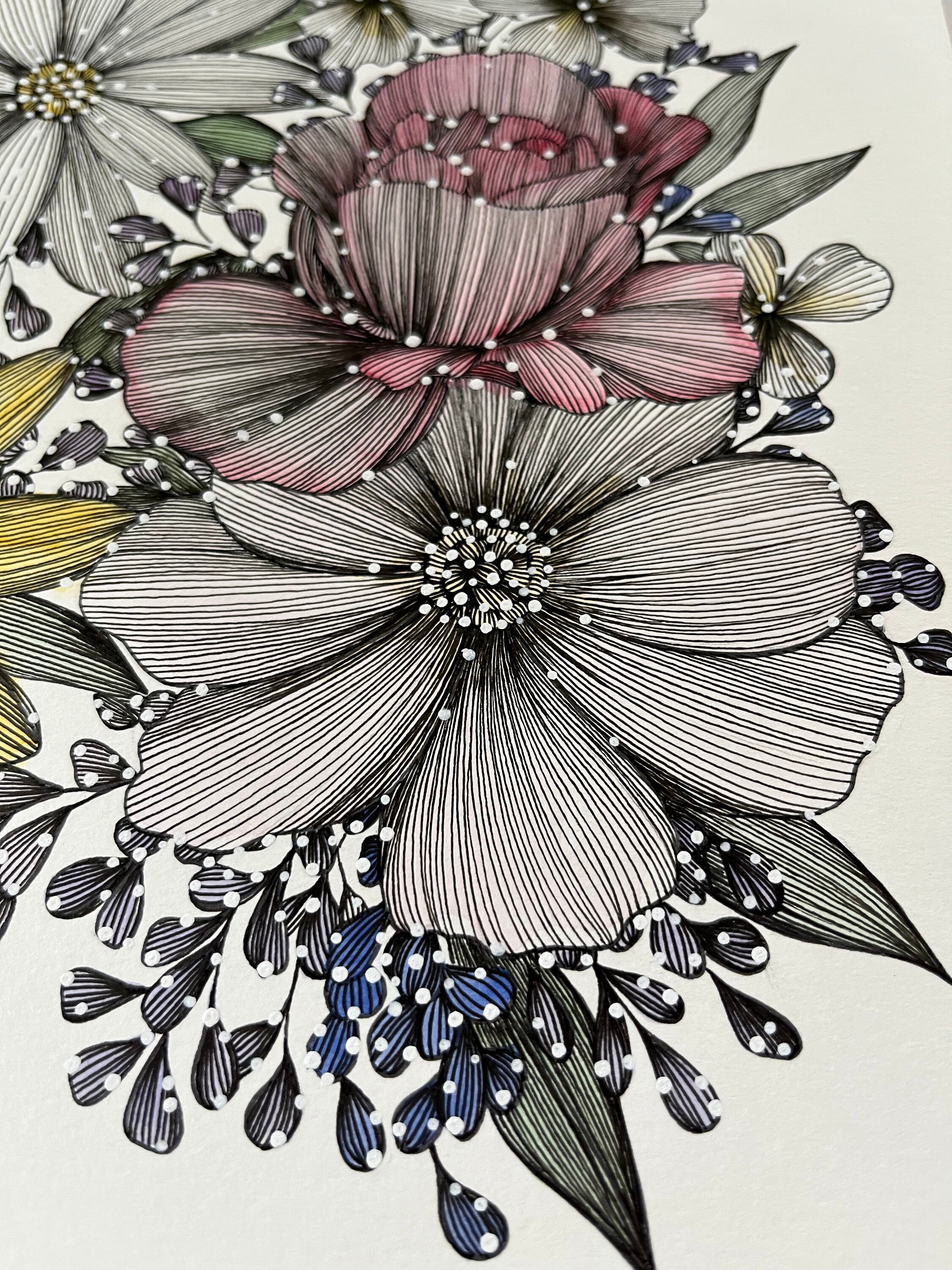 Floral Study #1 (original Artwork) - Etsy