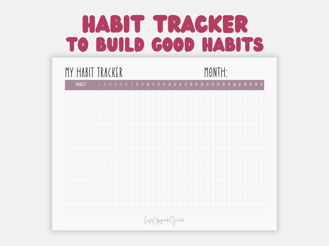 Habit Tracker, Build Good Habits & Break Bad Habits - Etsy