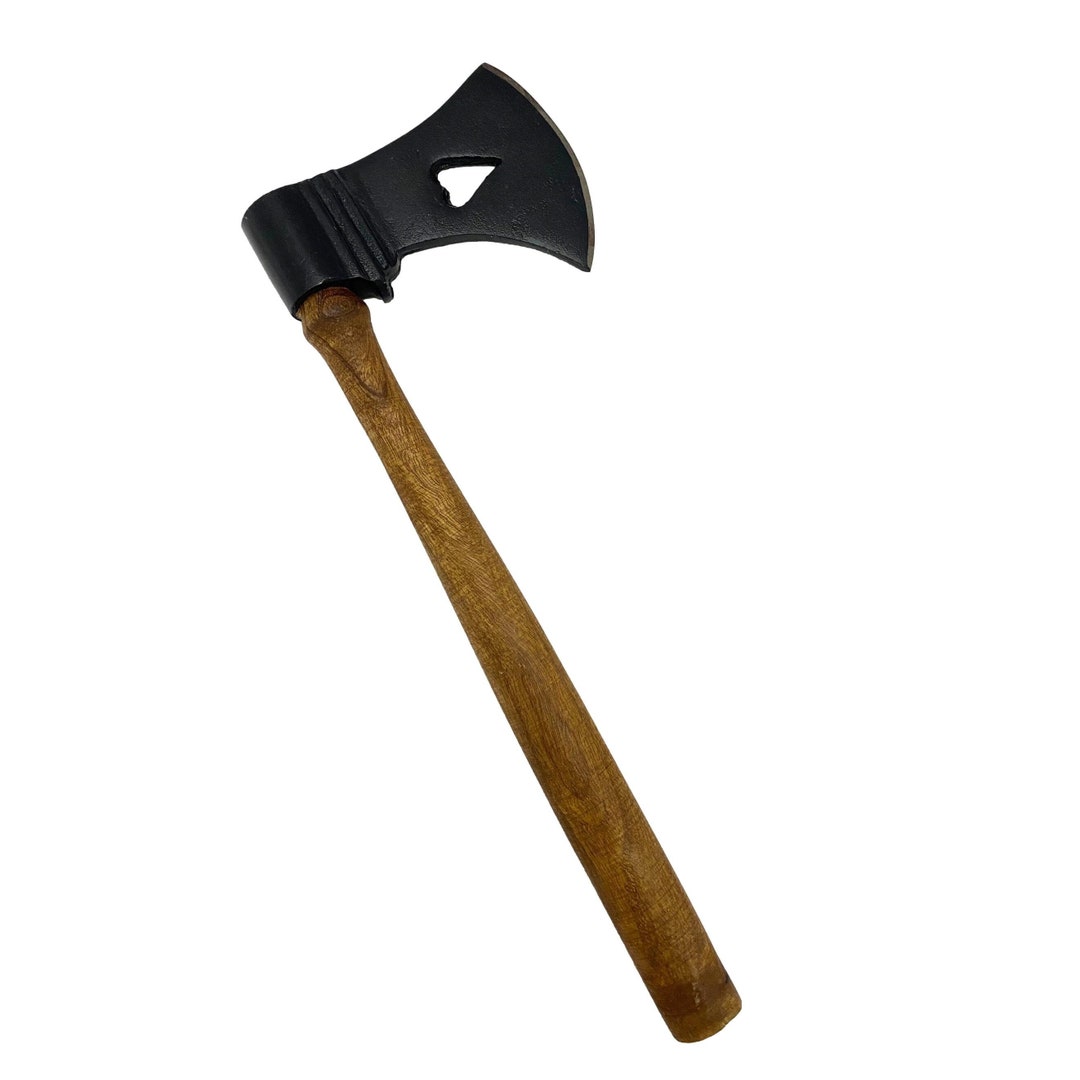 Heart Cut Tomahawk 13 Medieval Style Throwing Tomahawk Black Finish Axe ...