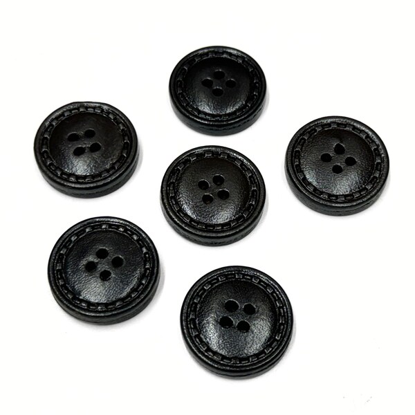 Faux Leather Buttons - Etsy
