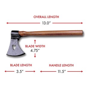 Heart Cut Tomahawk 13 Medieval Style Throwing Tomahawk Black Finish Axe ...