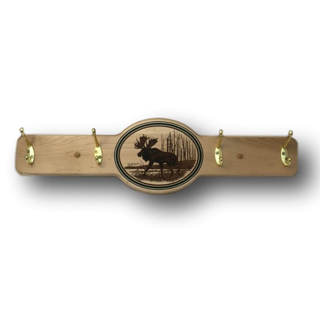 Moose Coat Rack Hardwood Wall Coat Hangers - Etsy