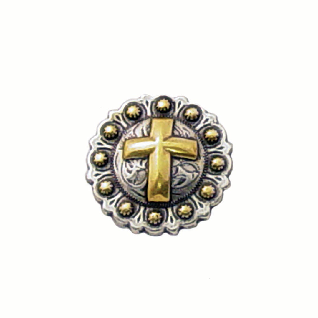 4 Pack Christian Cross Gold Screw Back Conchos 1 1/4 - Etsy