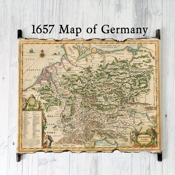 1657 Map of Germany - Etsy