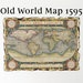 1595 Vintage World Map by Abraham Ortelius, Theatrum Orbis Terrarum ...