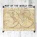 Map of the World 1794. by Cartographer Samuel Dunn, Geography or ...