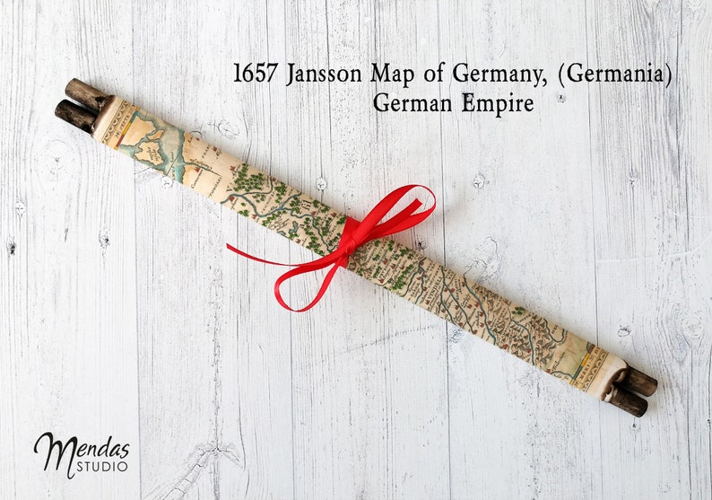 Germany Old Map, 1657 Jansson Map of Germany (germania), Antique Map of ...