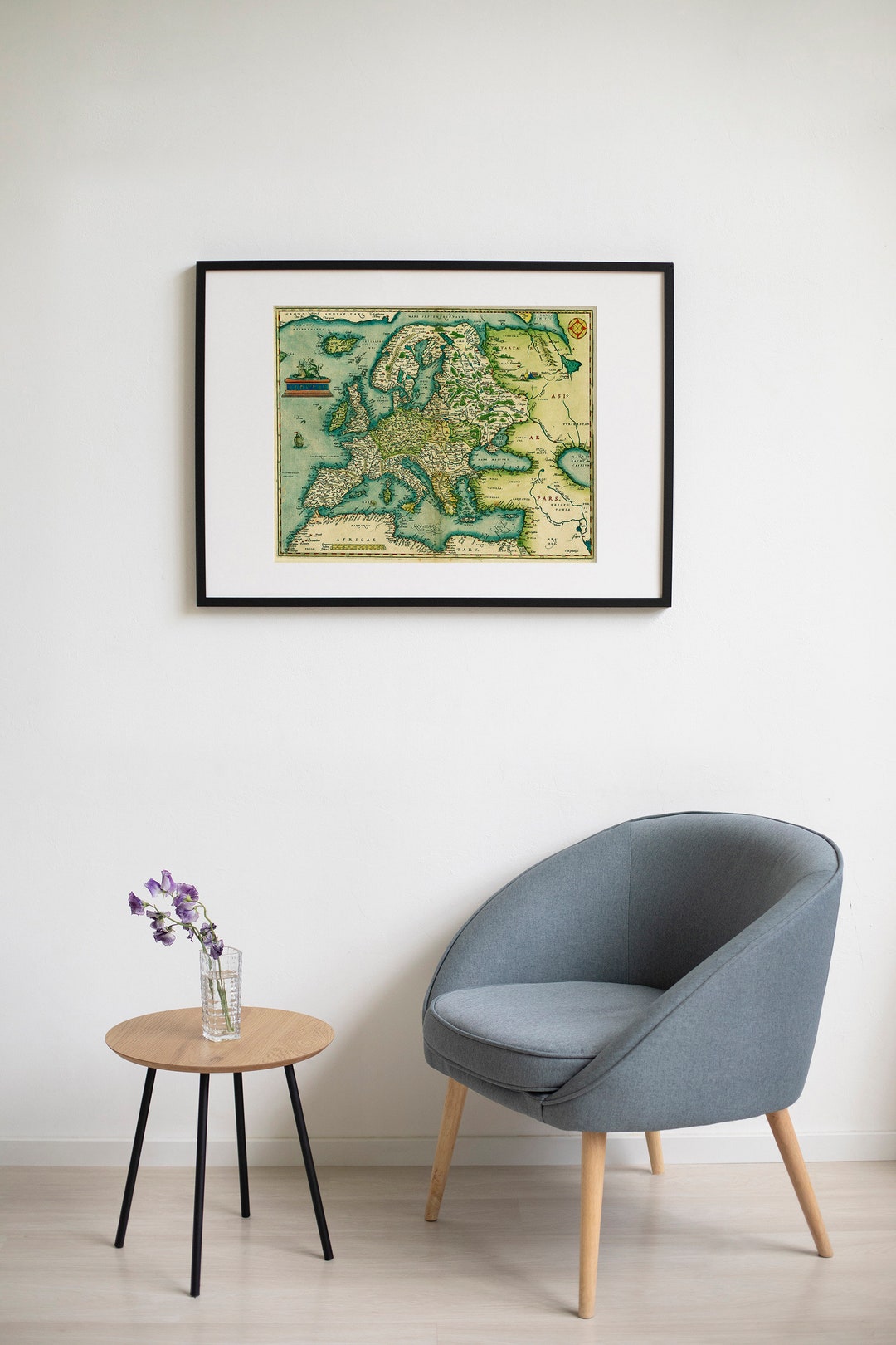 Europe Old Map 1572, Antique Europe Map, Vintage Map of Europe by ...