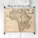 1687 Map of Africa on Handmade Scroll, L'africa, Old Map of Africa ...
