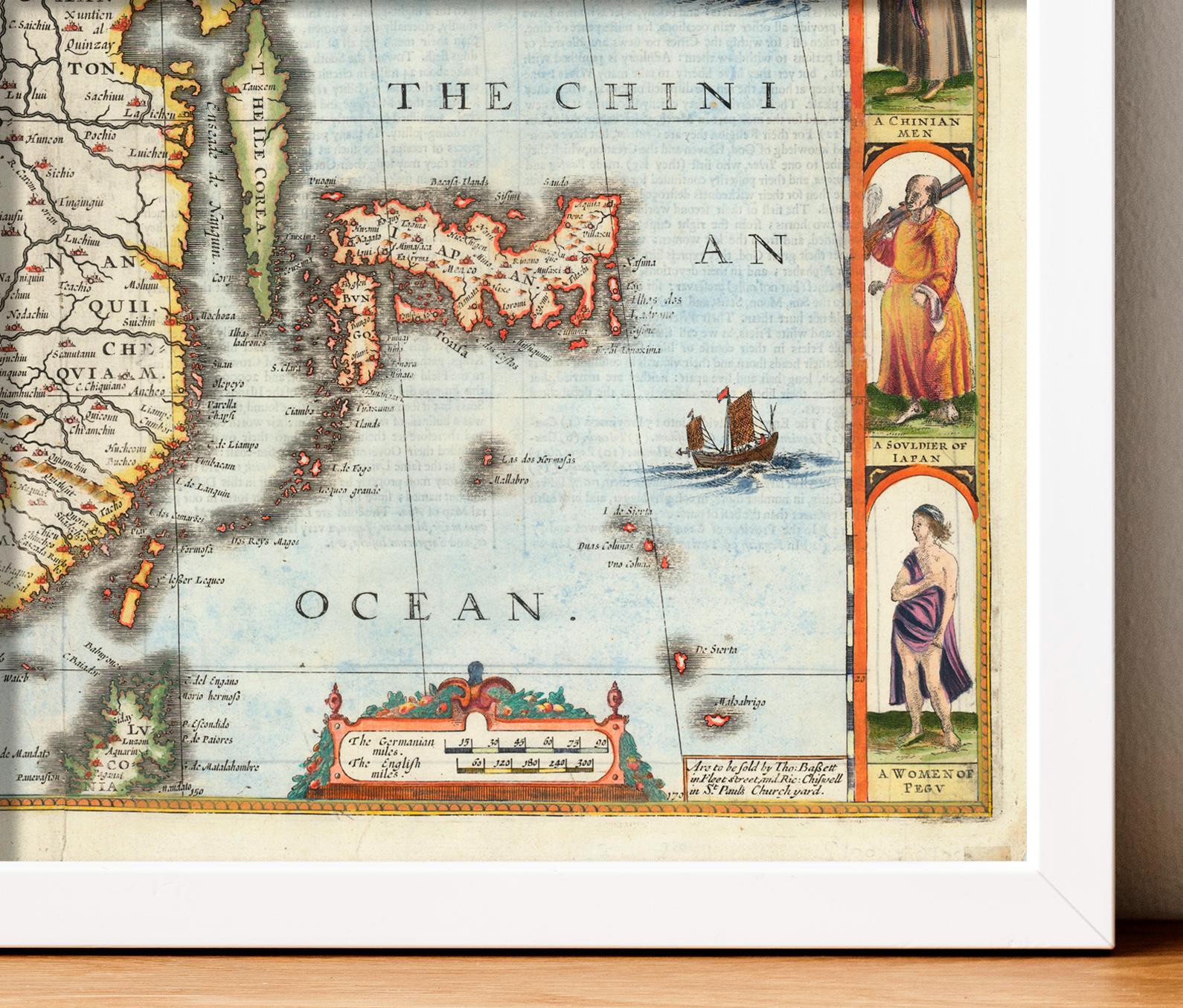 Old Map of China, 1626 the Kingdome of China, Vintage Old Map, the ...