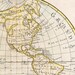 1785 Vintage Map of North America and South America on Handmade Scroll ...