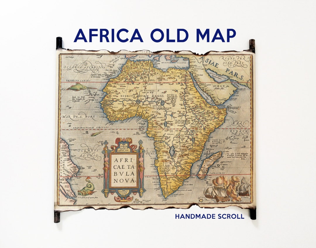 Antique Map of Africa 1570, Africae Tabula Nova - Theatrum Orbis ...