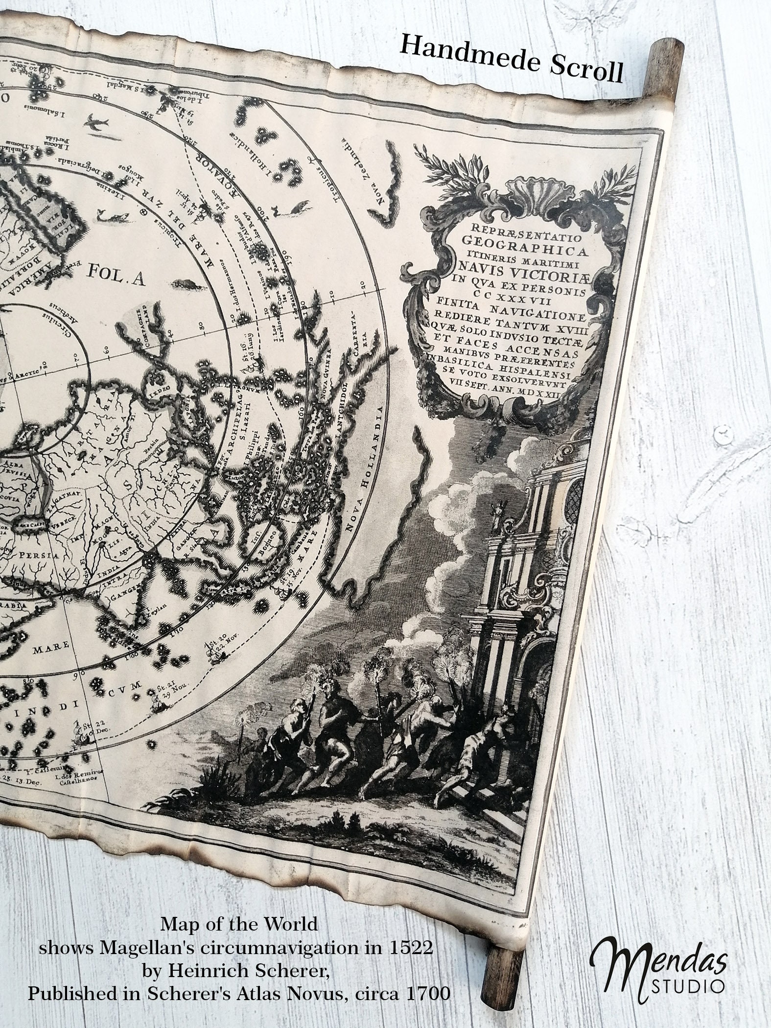 Map of Magellan's Voyage Around the World in 1522, World Map Shows ...