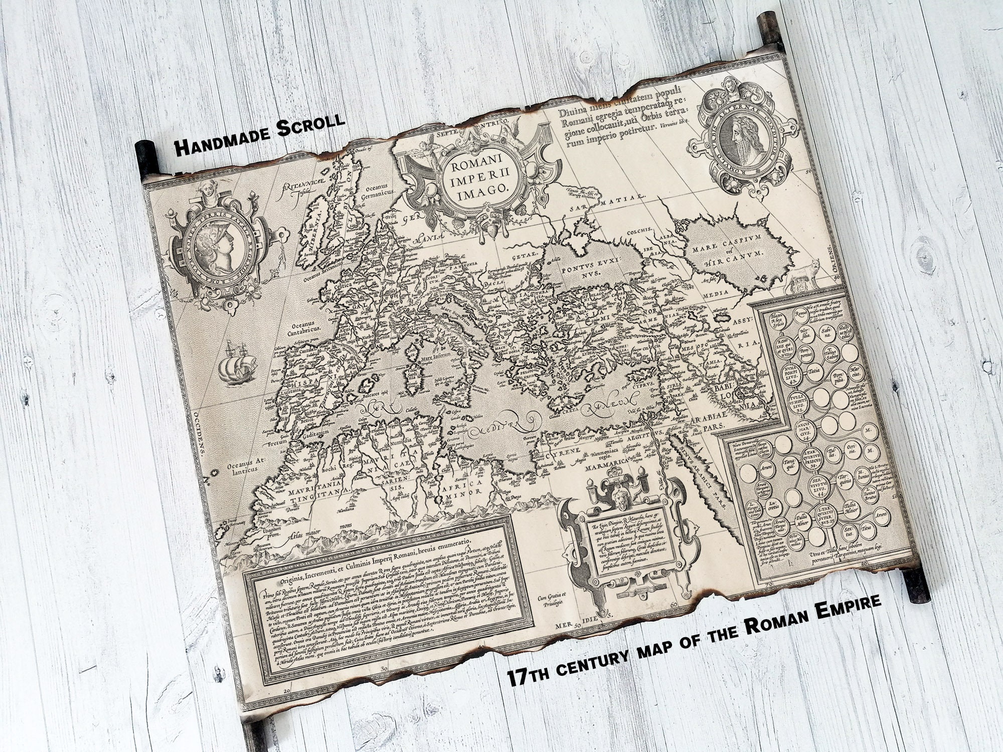 Map of the Roman Empire, 17th Century, Ancient Roman Empire Map Romani ...