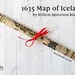 1635 Map of Iceland, Vintage Iceland Map, 17th Century Map by Willem Janszoon Blaeu, Tabula ...