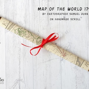 Map of the World 1794. by Cartographer Samuel Dunn, Geography or ...