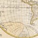 1785 Vintage Map of North America and South America on Handmade Scroll ...