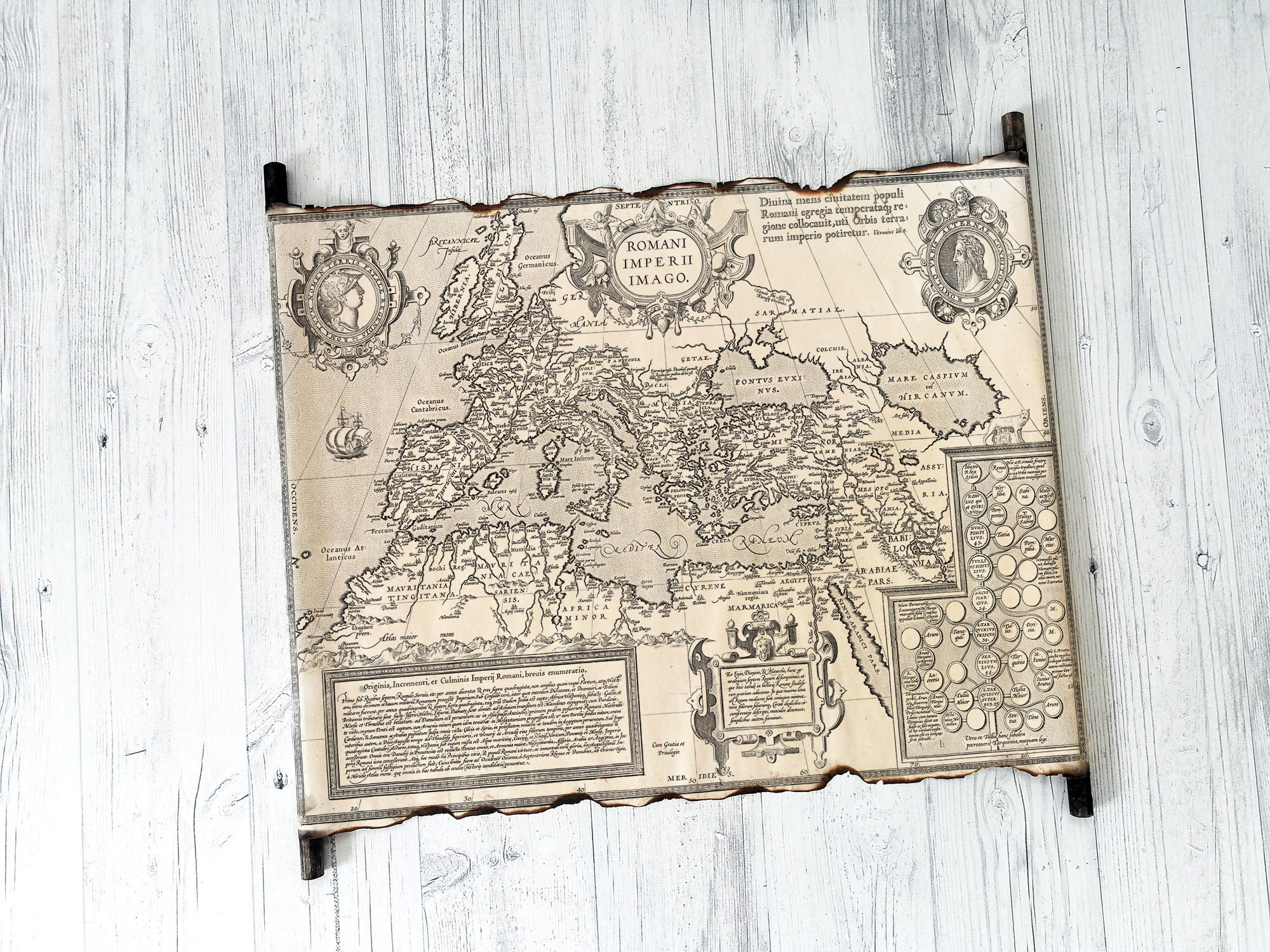 Map of the Roman Empire, 17th Century, Ancient Roman Empire Map Romani ...