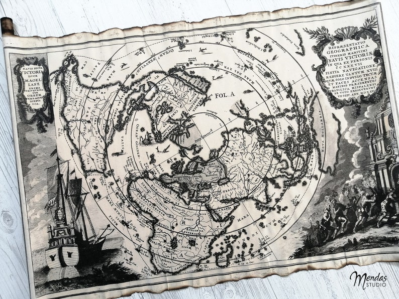 Map of Magellan's Voyage Around the World in 1522, World Map Shows ...